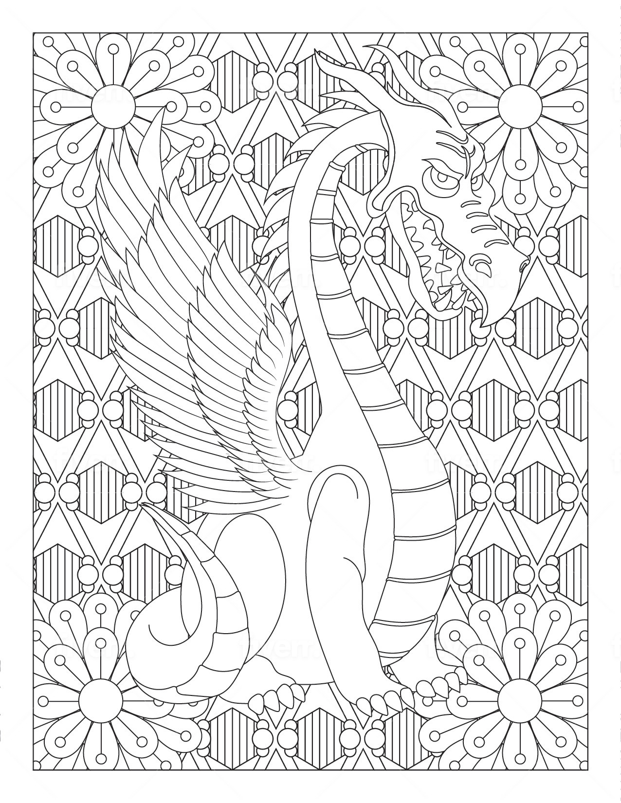 Dragon Coloring Pages - creativitycolor.com