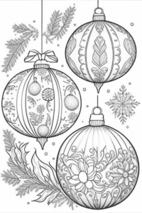 Christmas Ornaments Coloring Pages - creativitycolor.com
