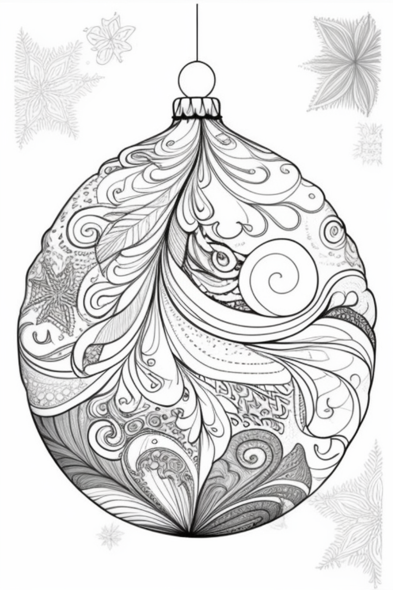 Christmas Ornaments Coloring Pages - creativitycolor.com