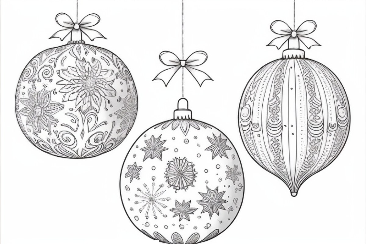 Christmas Ornaments Coloring Pages - creativitycolor.com