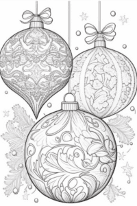 Christmas Ornaments Coloring Pages - creativitycolor.com