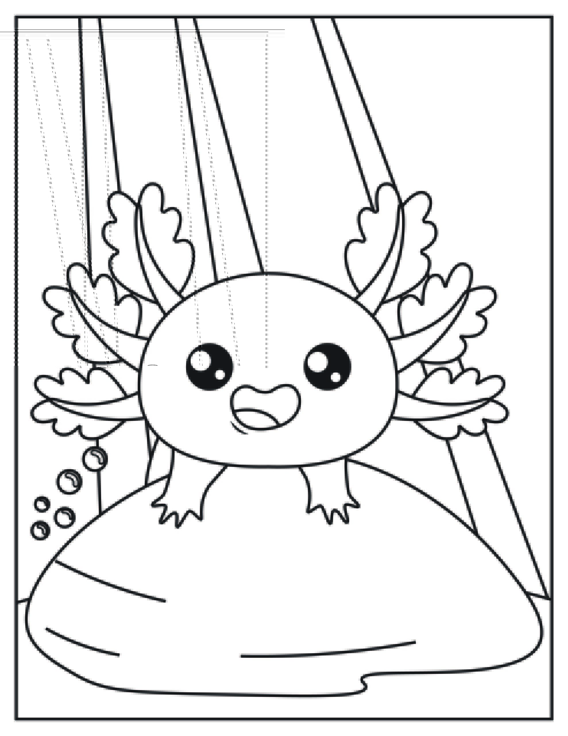 Axolotl Coloring Pages - creativitycolor.com