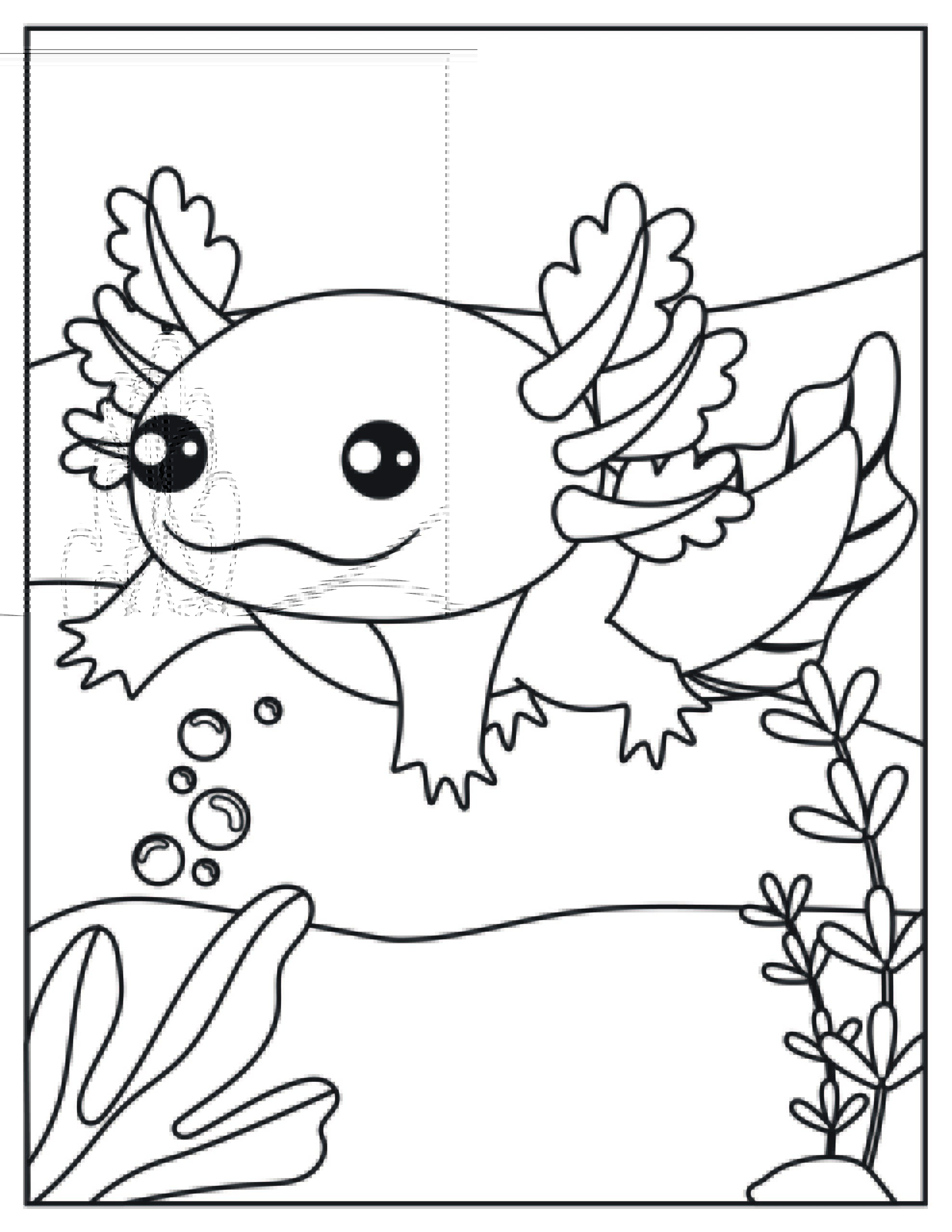 Axolotl Coloring Pages - creativitycolor.com