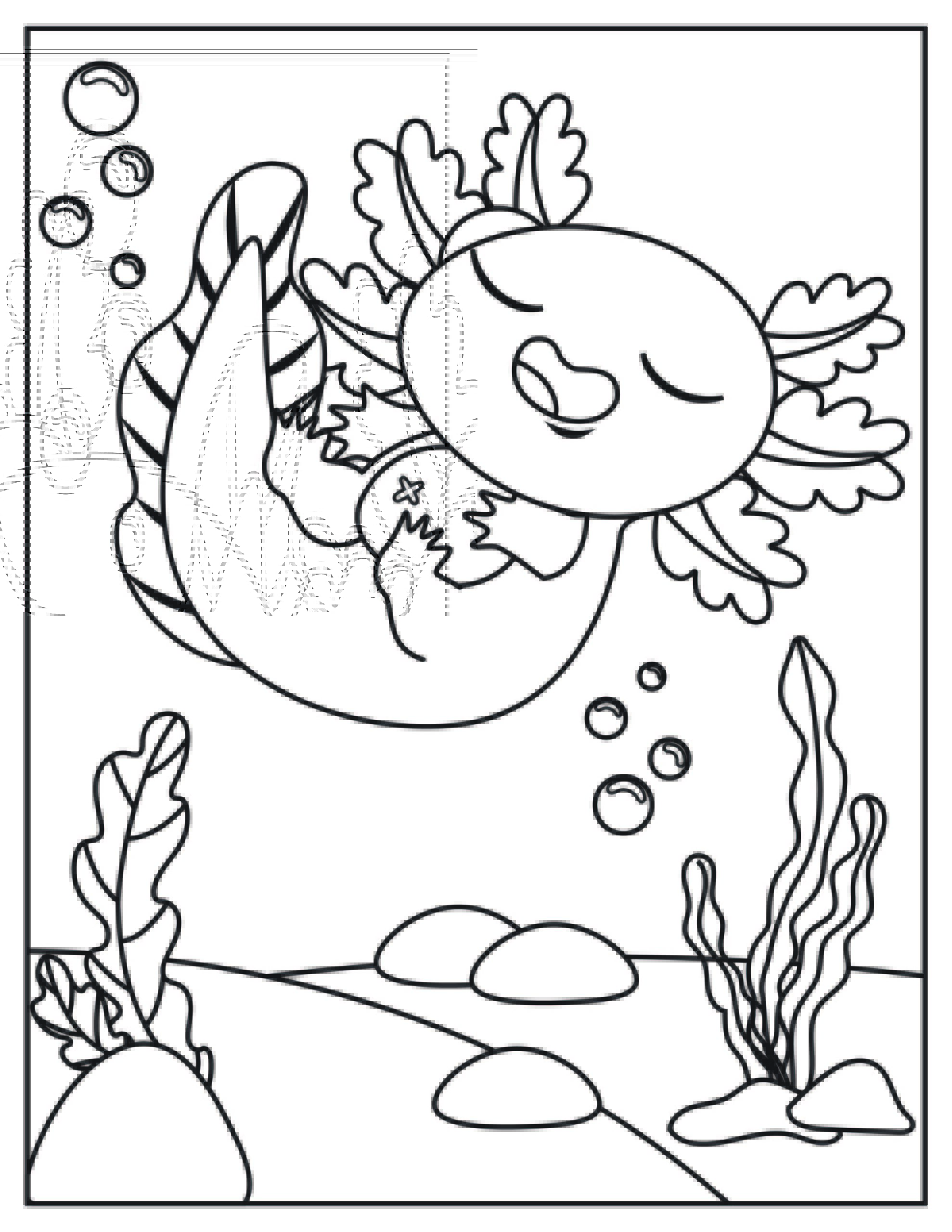 Axolotl Coloring Pages - creativitycolor.com