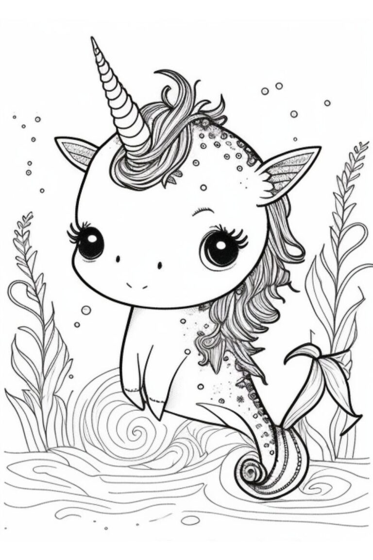 Mermicorn Coloring Pages - creativitycolor.com